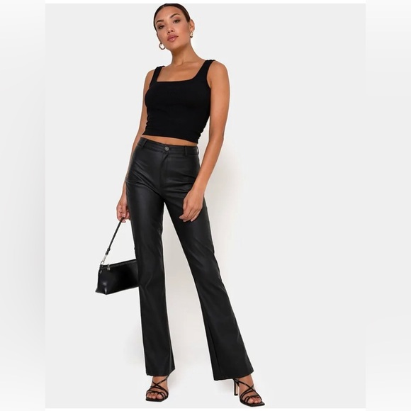 Motel Rocks | Pants & Jumpsuits | Euc Motel Rocks Zoven Flare Pu Black ...